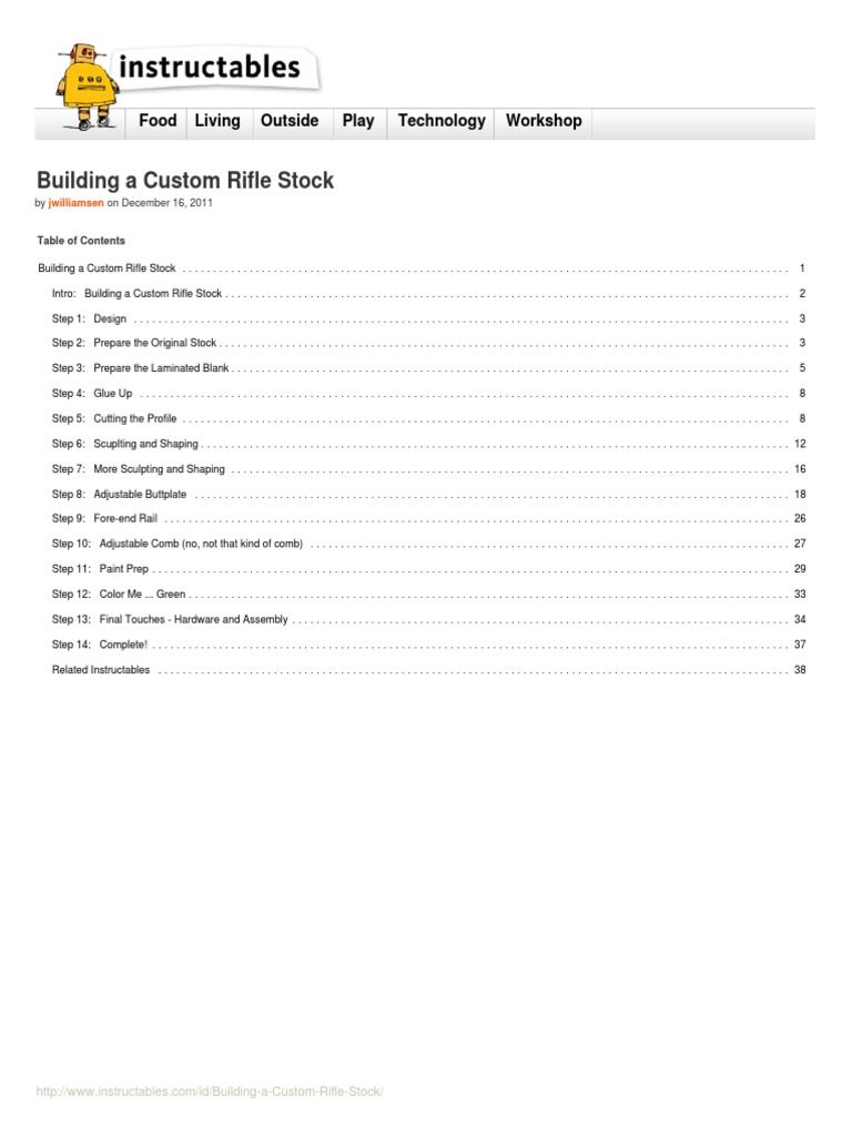 Custom Rifle Stock Building Guide | PDF | Screw | Adhesive