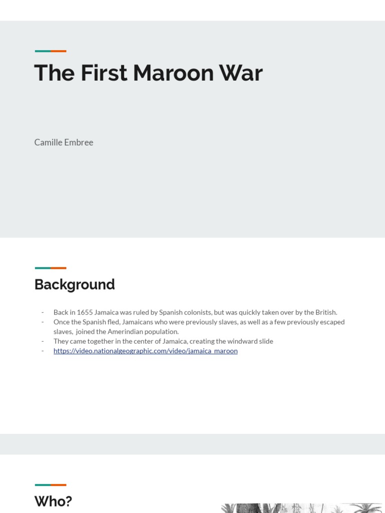 First Maroon War | PDF | North America | African People