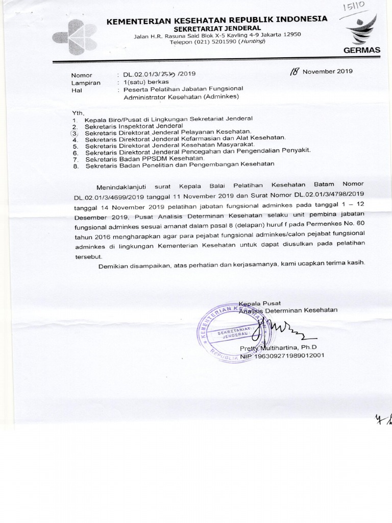 Pelatihan Jabfung Adminkes PDF | PDF