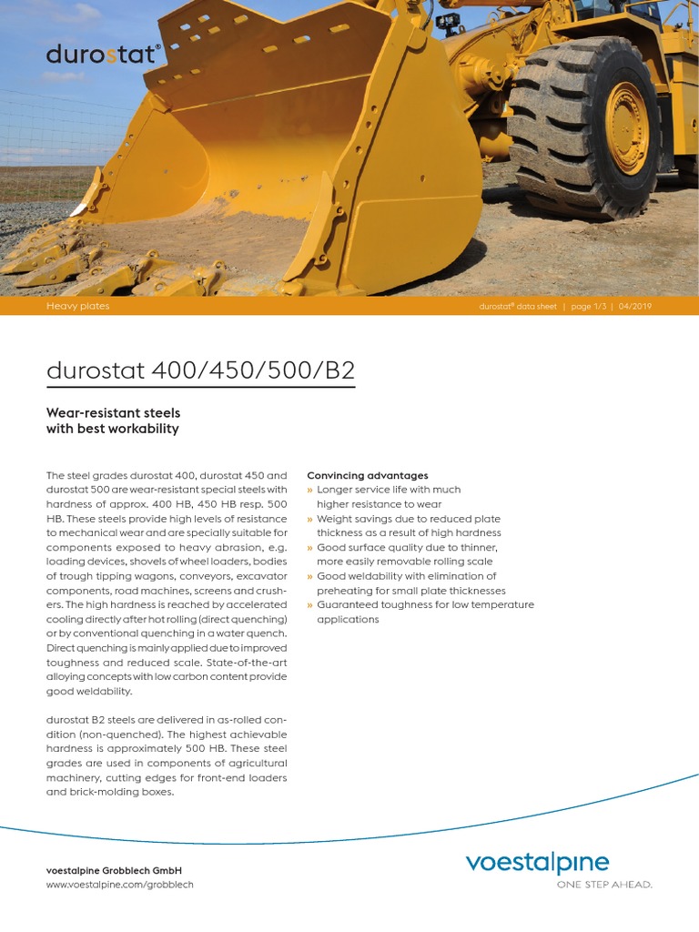 VOESTALPINE - Durostat (EN-05062019) 04 - 2019 PDF | PDF | Steel ...