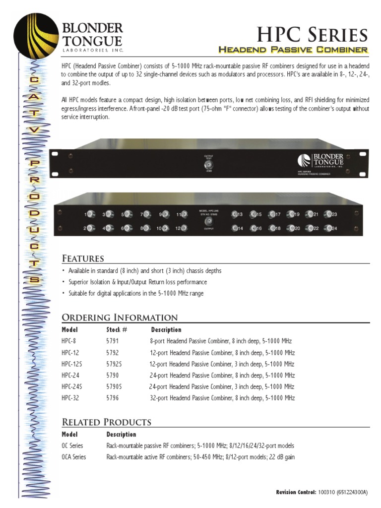 HPC Specs | PDF | Electromagnetic Interference | Radio Technology