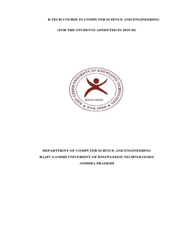Bos Curriculum Rgukt Cse Pdf C Programming Language Derivative