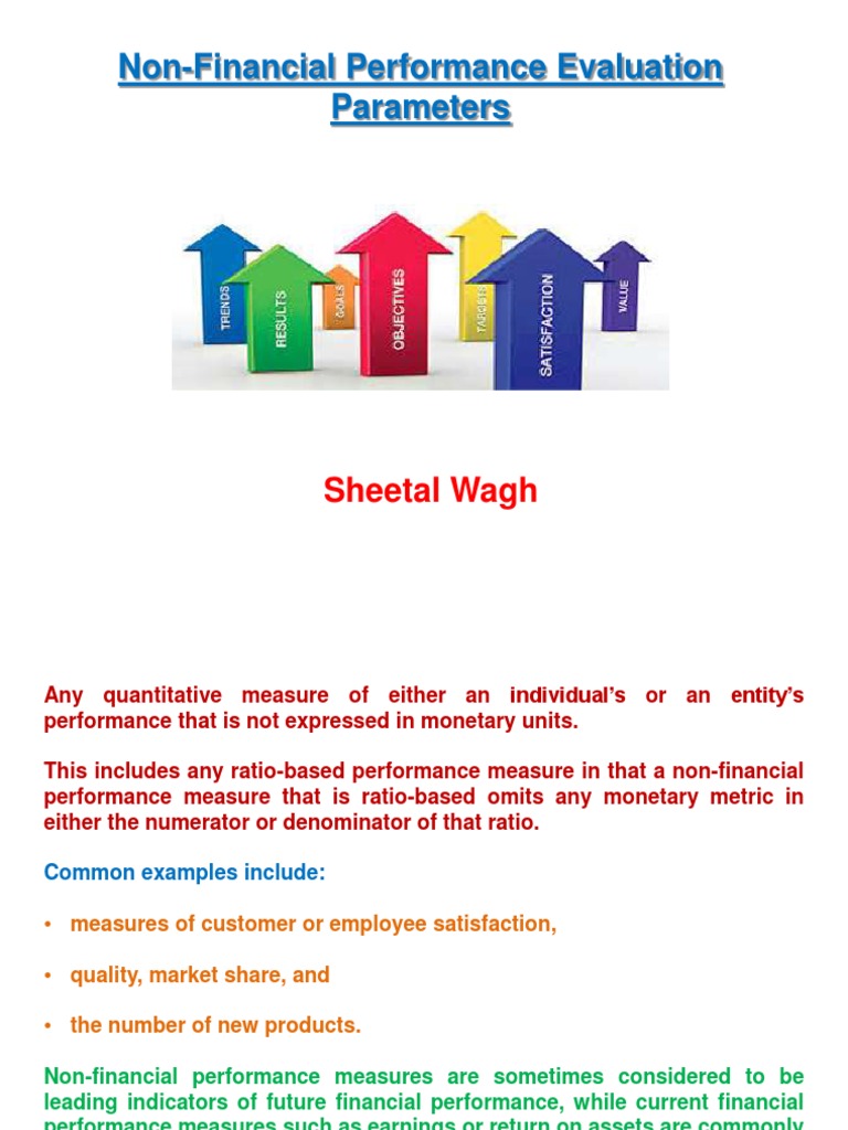 Non Financial Performance Evaluation | PDF | Business Process | Goal