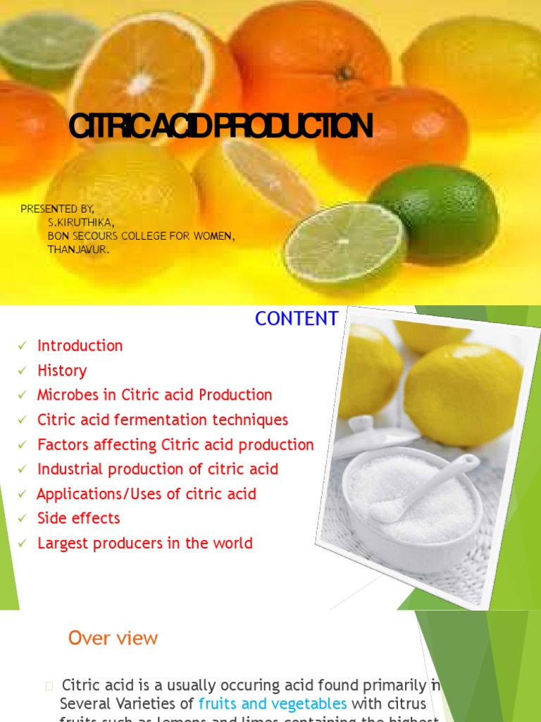 Citric Acid | PDF | Physical Sciences | Chemical Substances