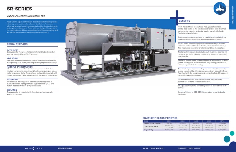 Aqua Series Vapor Compression Distiller | PDF | Chemistry | Building ...