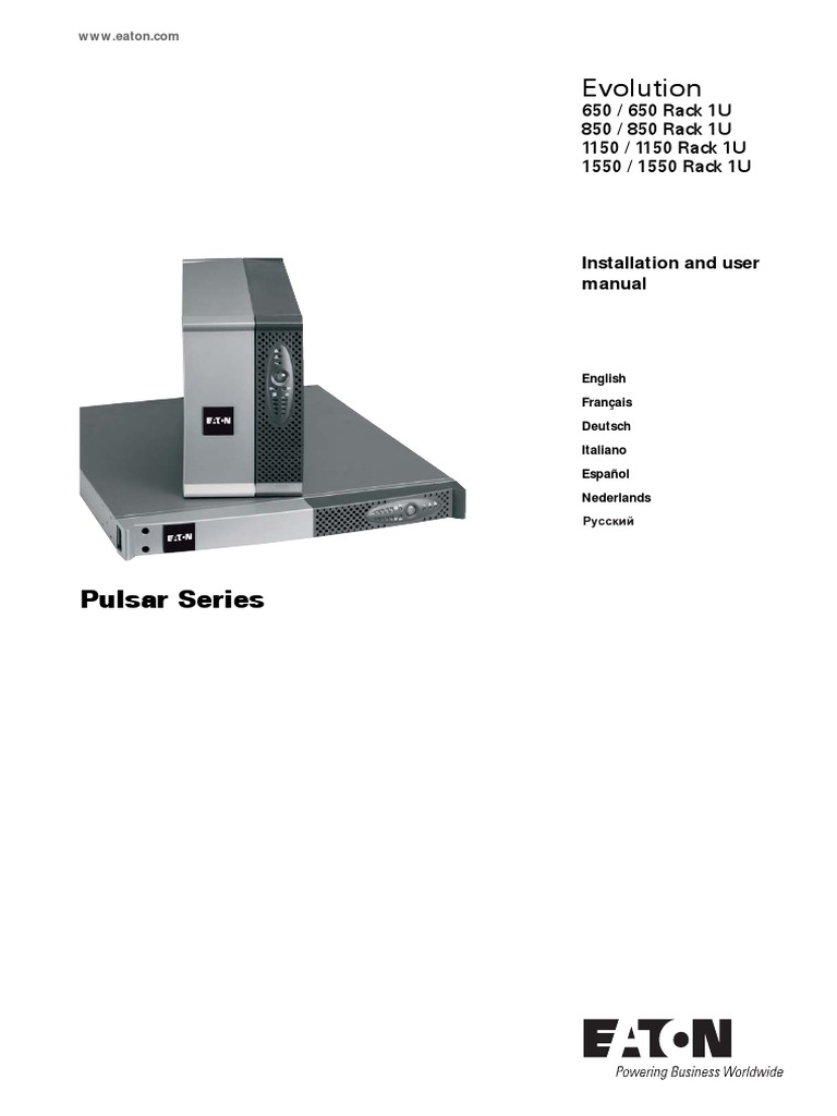 Eaton Evolution UPS Installation Manual | PDF | Alternating Current ...