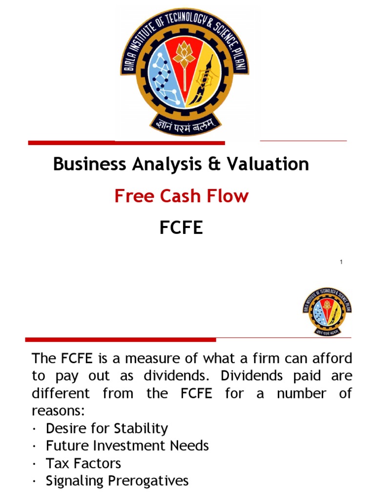 Business Analysis & Valuation Fcfe: Free Cash Flow | PDF | Financial ...