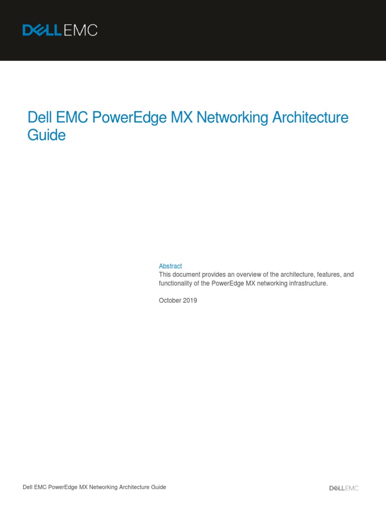 Dell PowerEdge MX Networking Architecture Guide | PDF | Network Switch ...