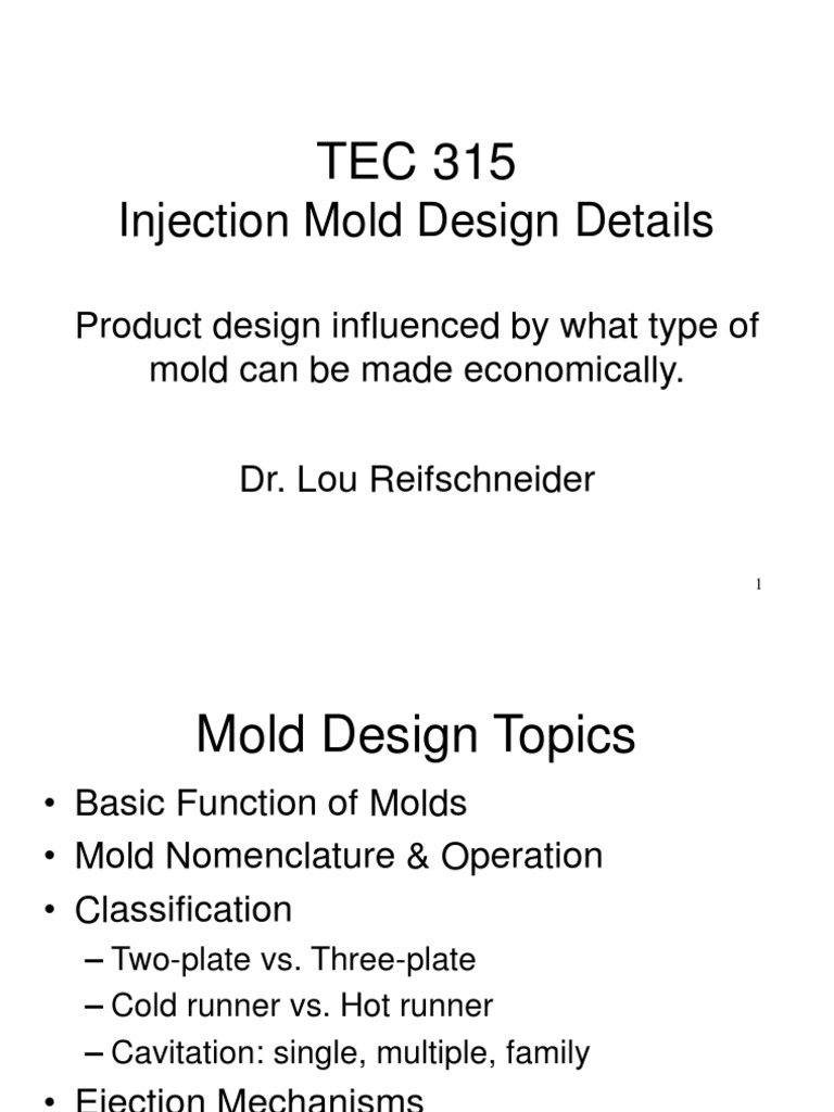 Injection Mold Design Details | PDF | Building Engineering | Building ...