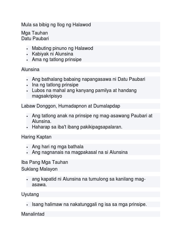 Mula Sa Bibig NG Ilog NG Halawod | PDF Mula Sa Bibig NG Ilog NG Halawod | PDF