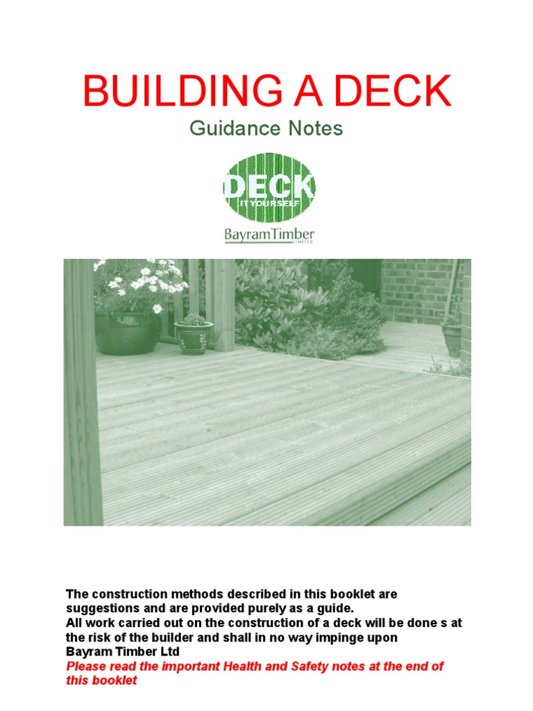 How To Build A Deck | PDF | Lumber | Screw