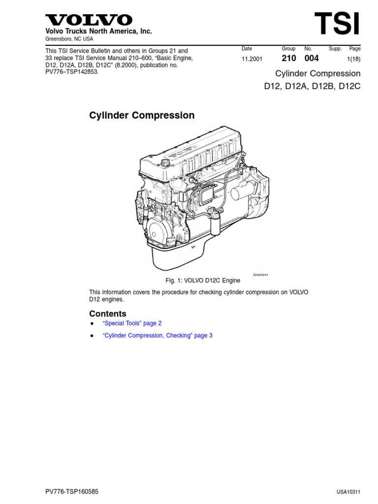 Volvo d12 | PDF | Fuel Injection | Cylinder (Engine)