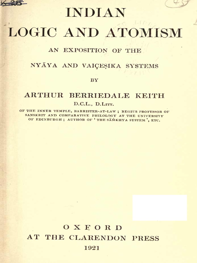 Indian Logic and Atomism | PDF | Indian Religions | Logic