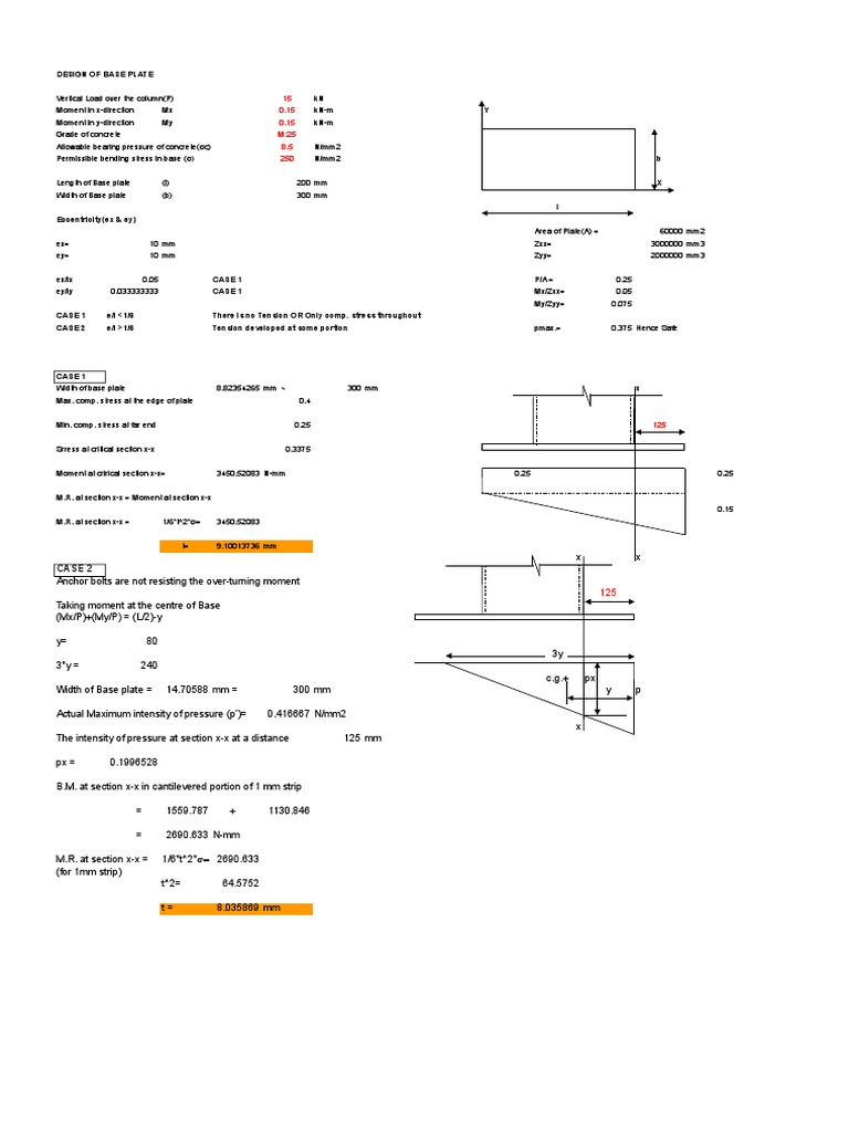 Design of Column Base | PDF | Structural Engineering | Mechanical ...