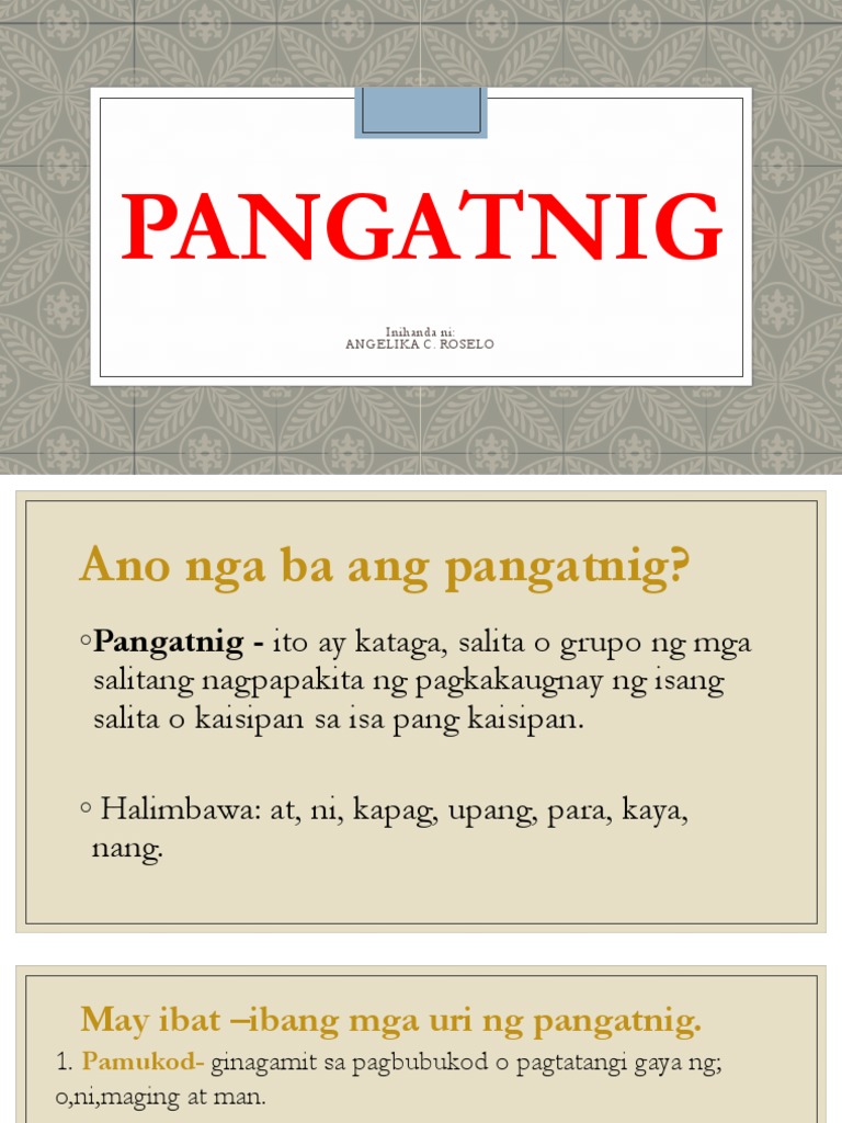 Pangatnig V | PDF