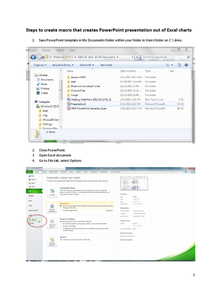 Steps To Create Macro That Creates PowerPoint Presentation Out of Excel ...