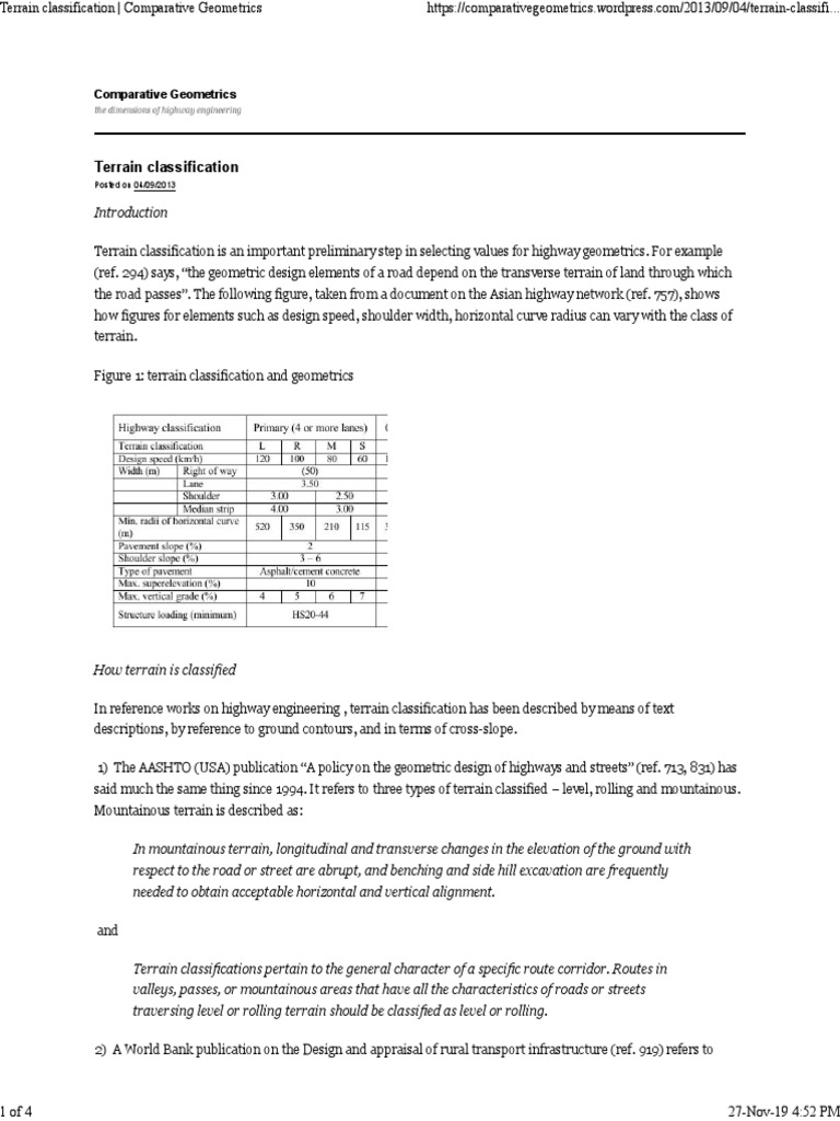 Terrain Classification - Comparative Geometrics | PDF | Road ...