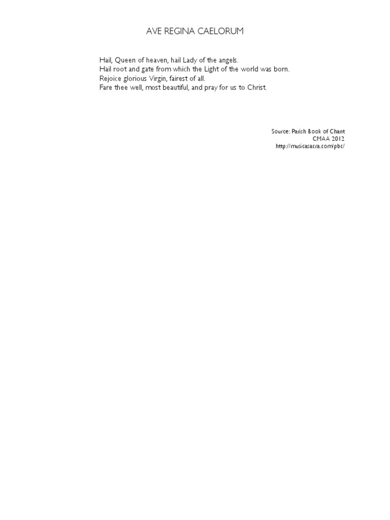 Marian Hymn for Devout Catholics | PDF | Religion & Spirituality | Poetry