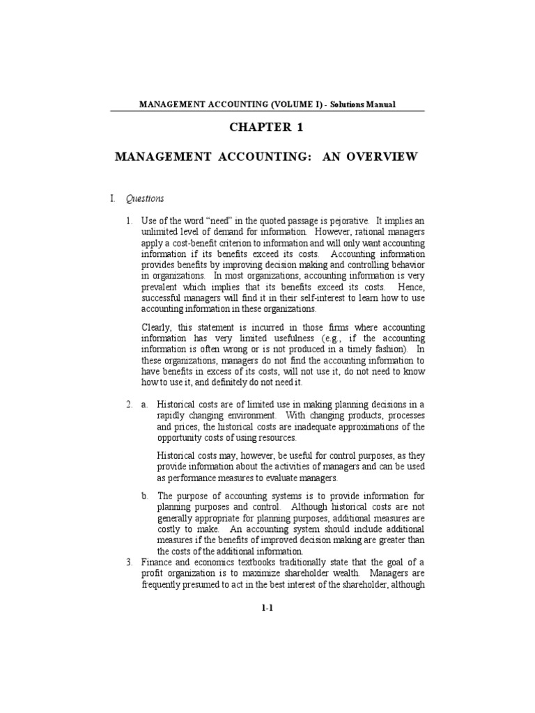 Mas by Cabrera Chapter 1 Management Accounting An Overview PDF | PDF | Management Accounting | Sales