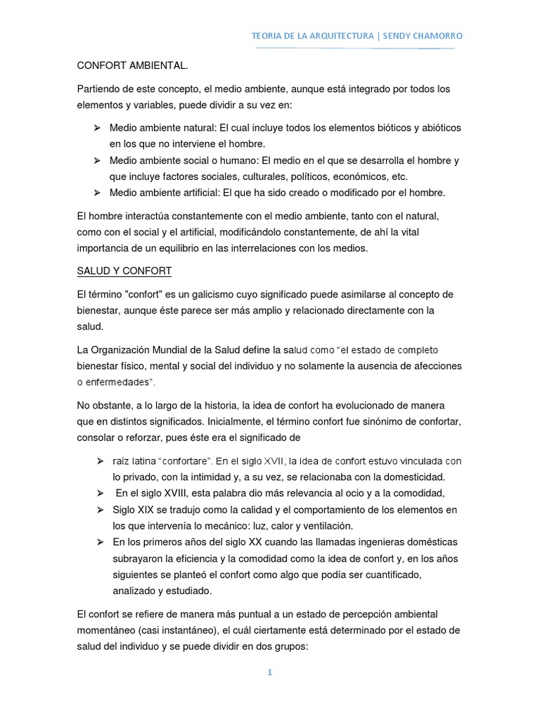 Confort Ambiental en Arquitectura | PDF | Temperatura | Sonido