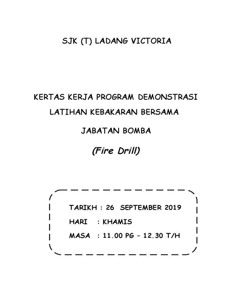 Kertas Kerja Bomba 2019 | PDF