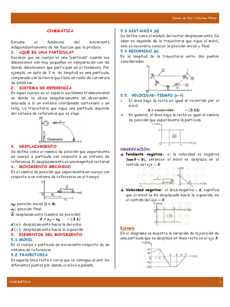 Cinematica | PDF | Aceleración | Velocidad