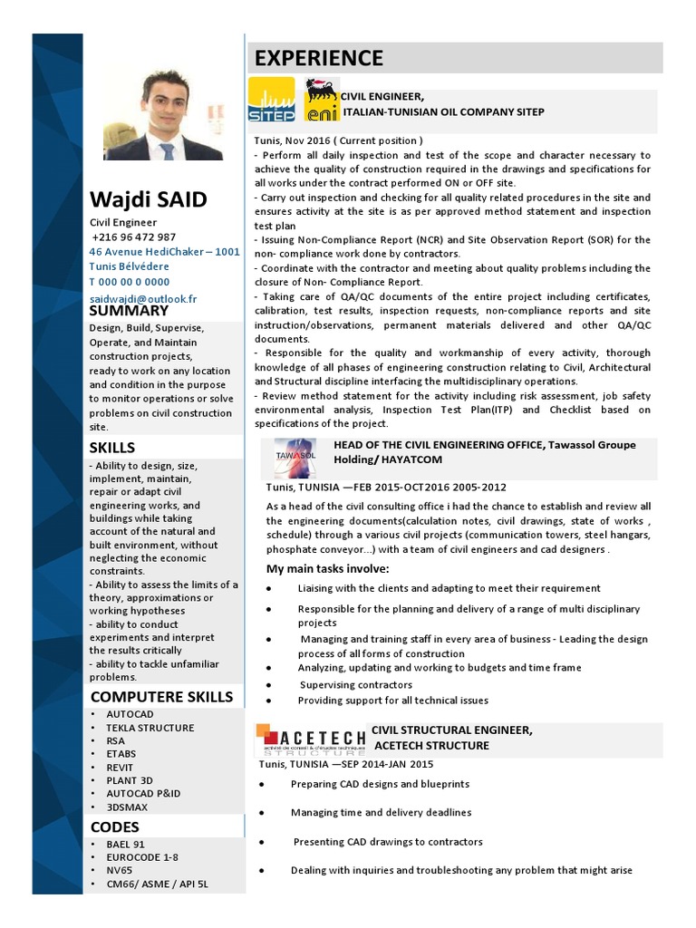 CV Said Wajdi | PDF | Computer Aided Design | Engineering