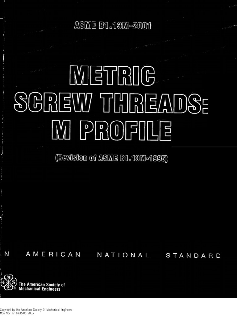 Asme B1.13M 2001 PDF | PDF