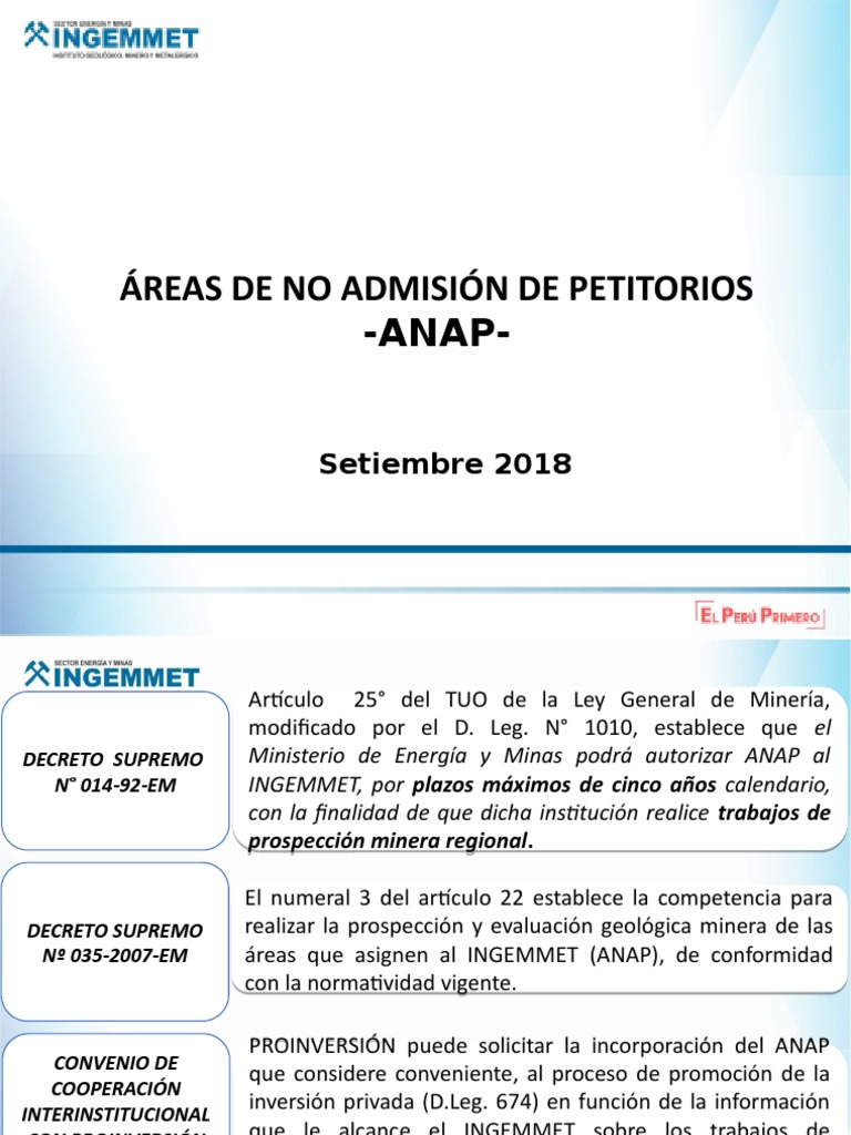Áreas de No Admisión Minera | PDF | Gobierno