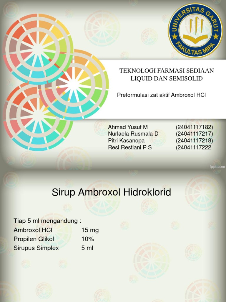 Formulasi Sirup Ambroxol HCl | PDF