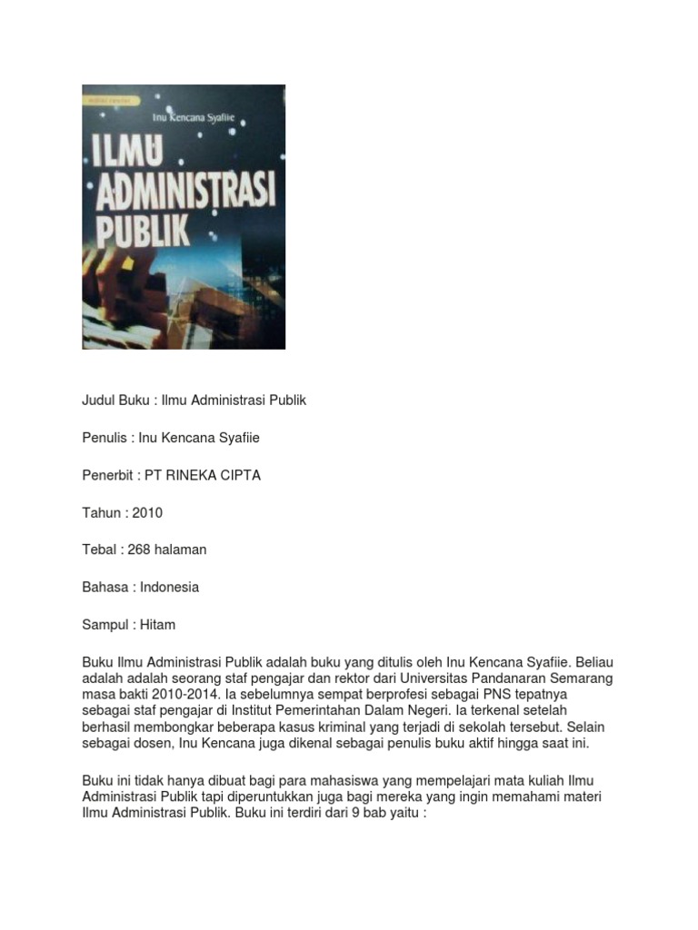 Resensi Buku Ilmu Adm | PDF