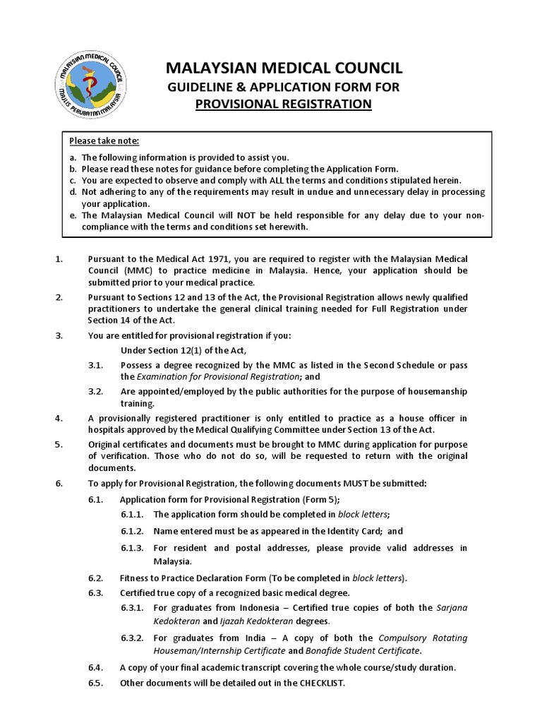 Provisional Registration Sop July 2 PDF | PDF | Government