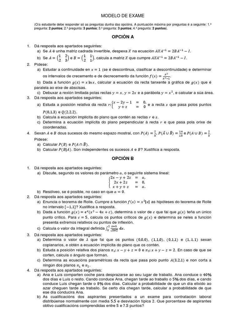 4 Modelo de Exame PDF | PDF