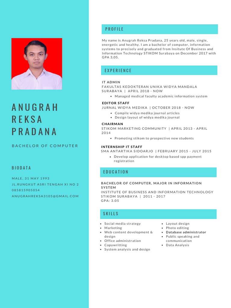 Resume Anugrah New PDF | PDF | Digital Technology | Information Science