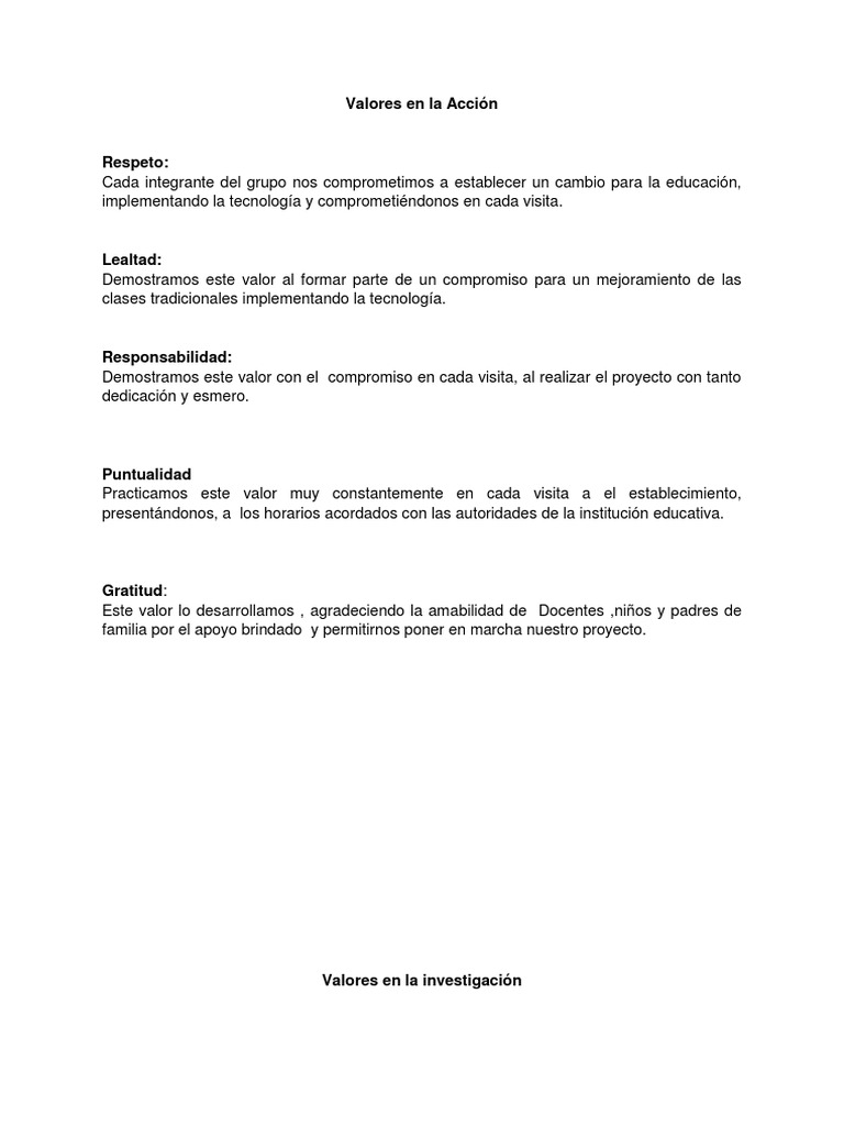 Valores Seminario | Descargar gratis PDF | Tolerancia | Amor