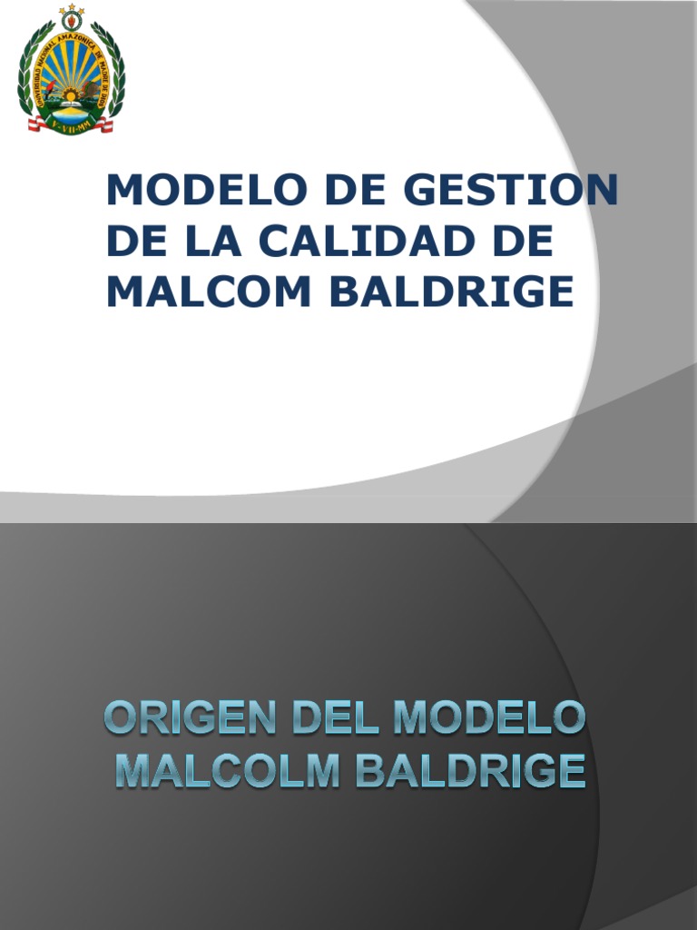 Resumen del Modelo de Gestión de la Calidad de Malcolm Baldrige | PDF ...