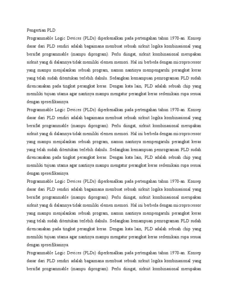 Pengertian PLD | PDF