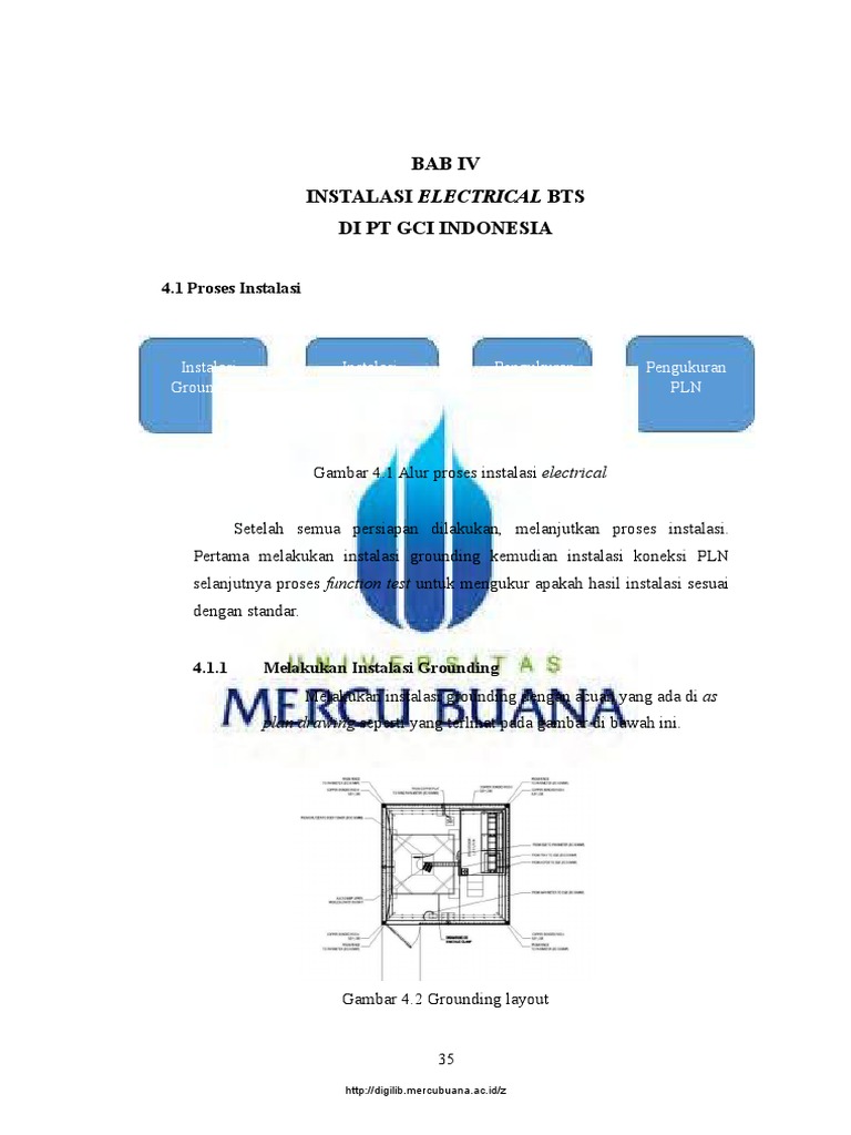 Bab Iv Instalasi Electrical BTS Di PT Gci Indonesia | PDF