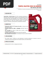Terpel Maxter 40-50 Monogrado | PDF | Lubricante | Petróleo