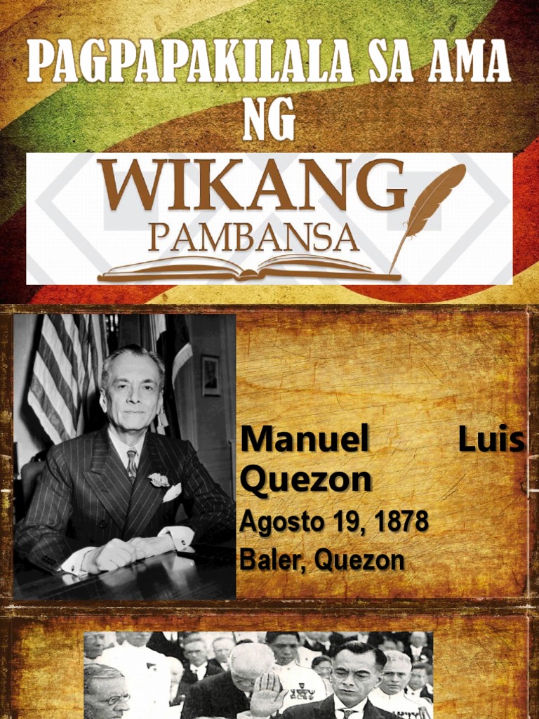 Pagpapakilala Sa Ama NG Wikang Pambansa | PDF