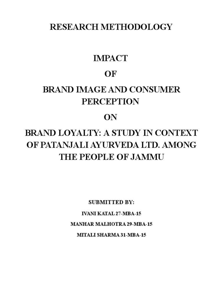 Patanjali Project Report | PDF | Brand | Business