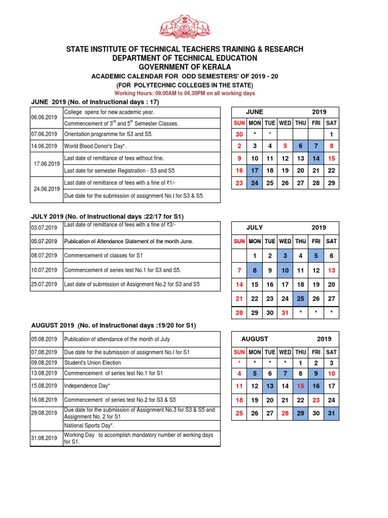 Dte Academic Calender | PDF | Educational Assessment And Evaluation ...