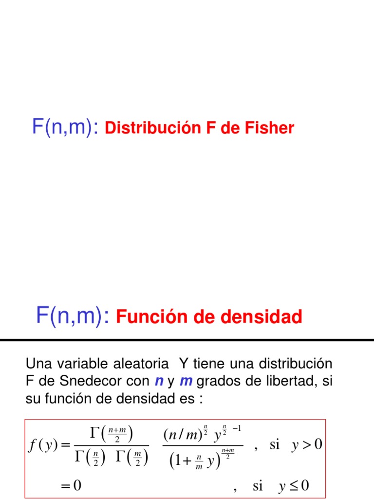 Distribución F de Fisher y Ejemplos | PDF | Distribución de ...