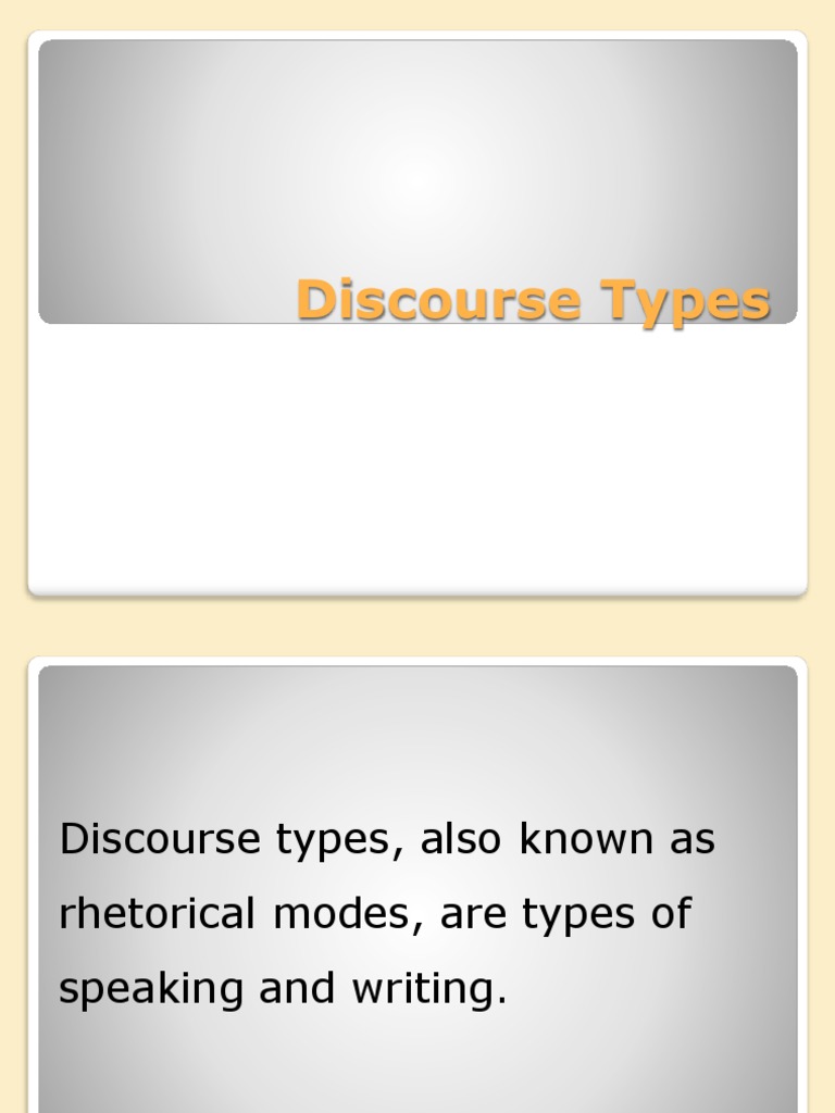 Discourse Types | PDF