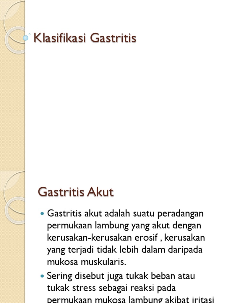 Types and Classification of Gastritis | PDF