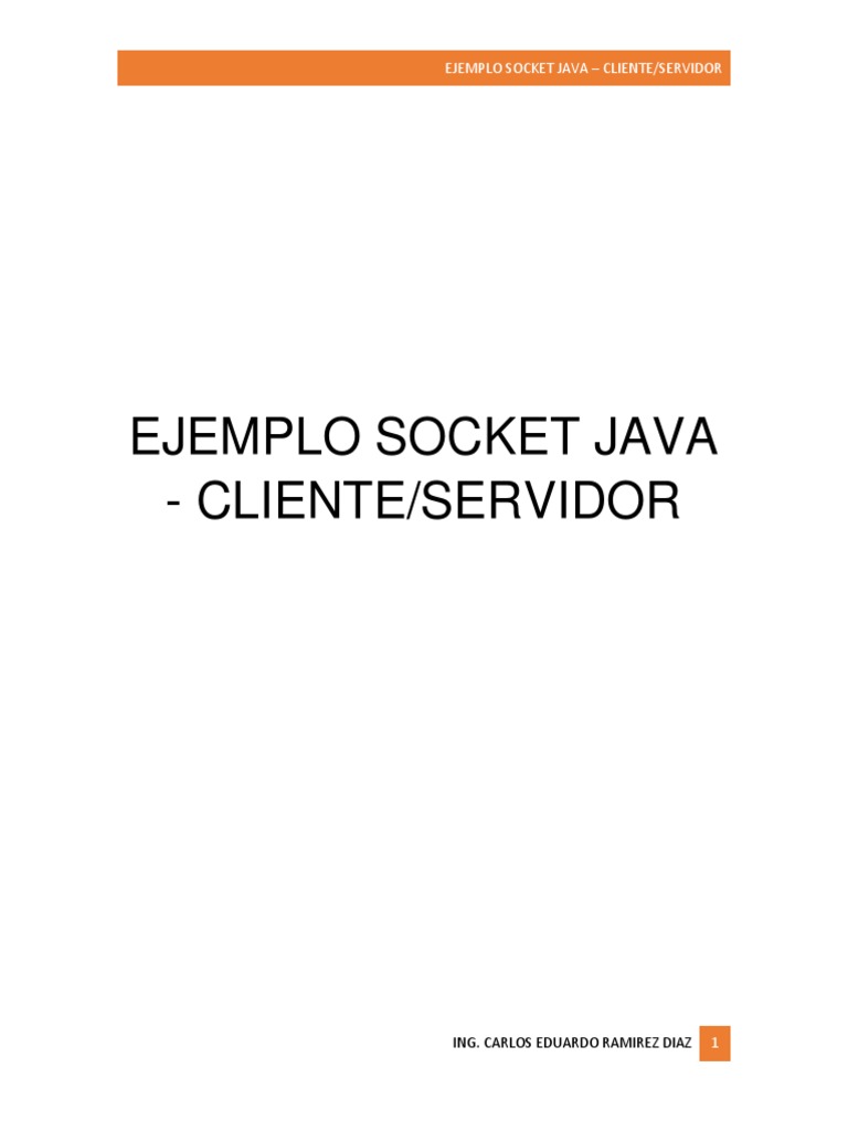 Ejemplo Socket Cliente Servidor PDF | PDF | Java (lenguaje de programación) | Frijoles Netos
