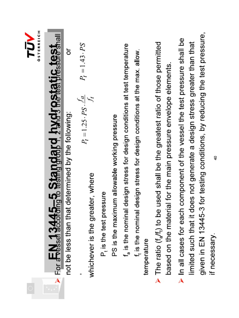 Brief EN 13445-5 Hydro Test | PDF