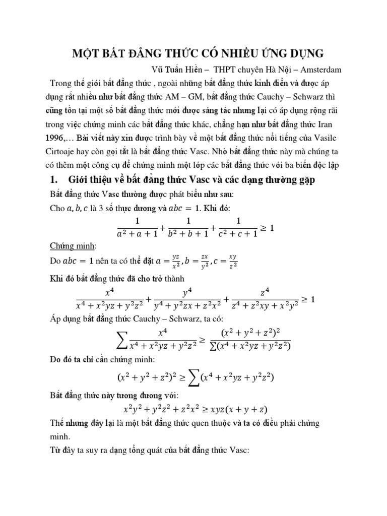 Bat Dang Thuc Vasc | PDF