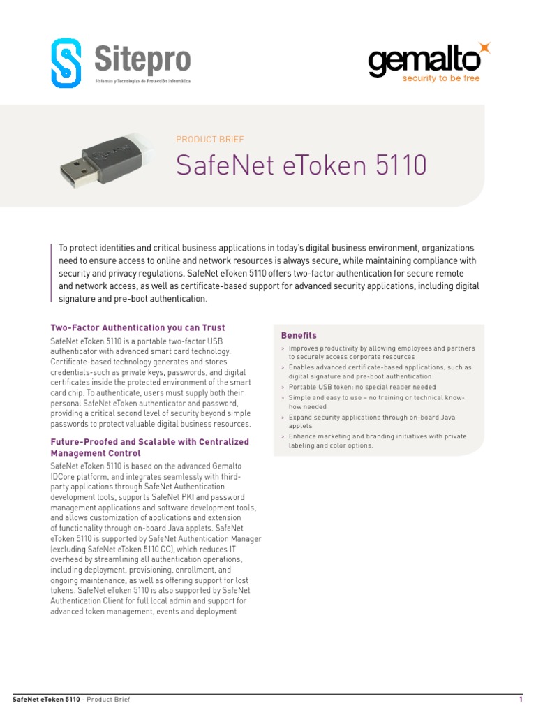 Etoken 5110 | PDF | Authentication | Cybercrime