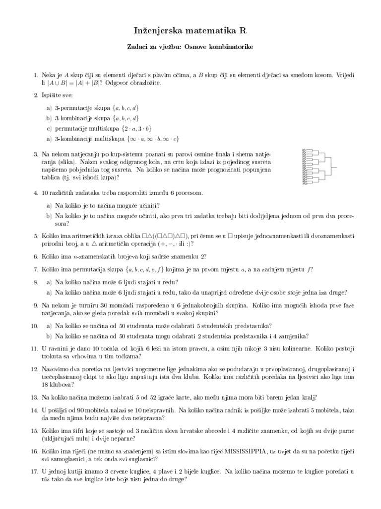 Kombinatorika Za Vjezbu | PDF
